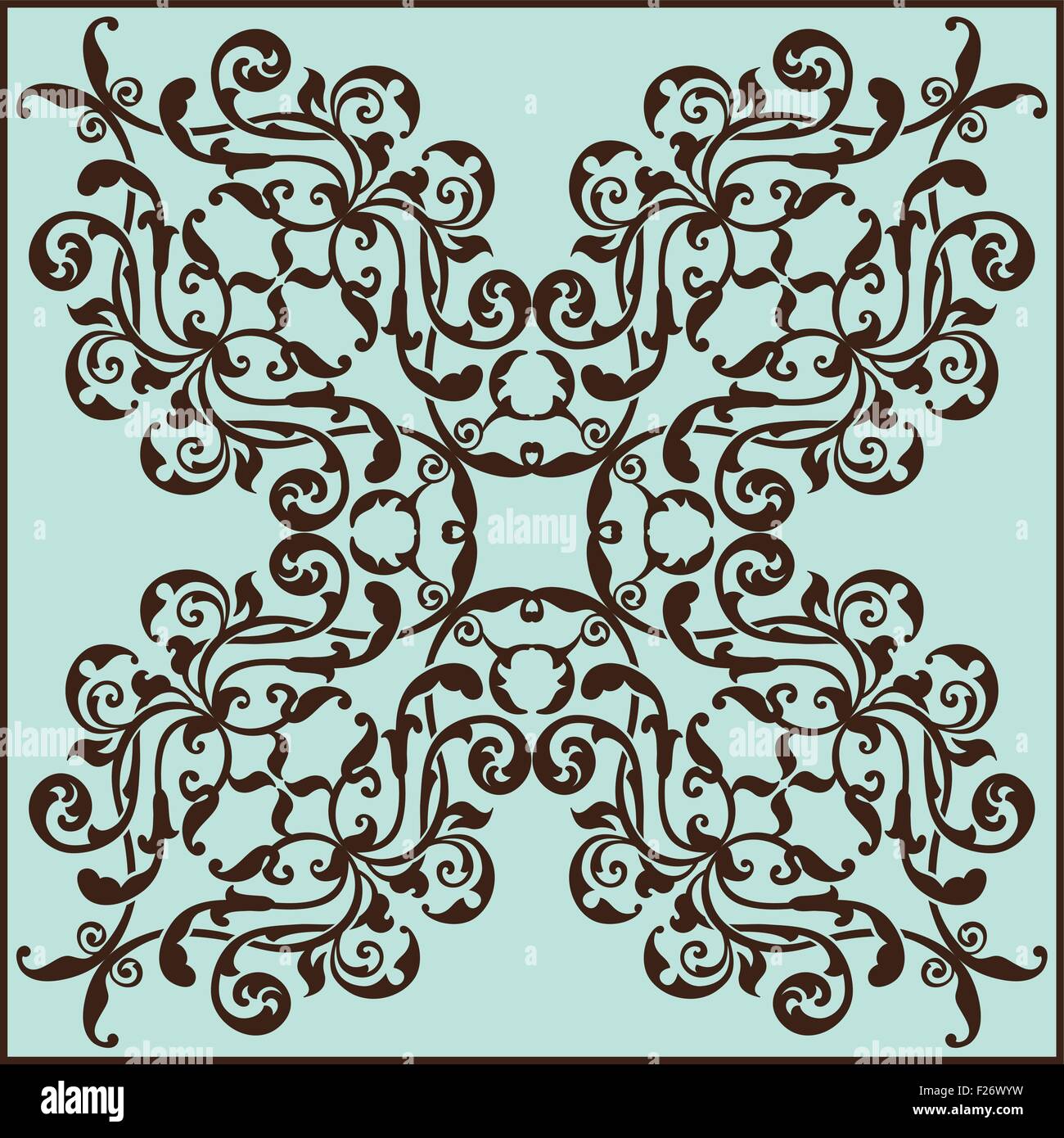 Blue art antique baroque Stock Vector Images - Alamy