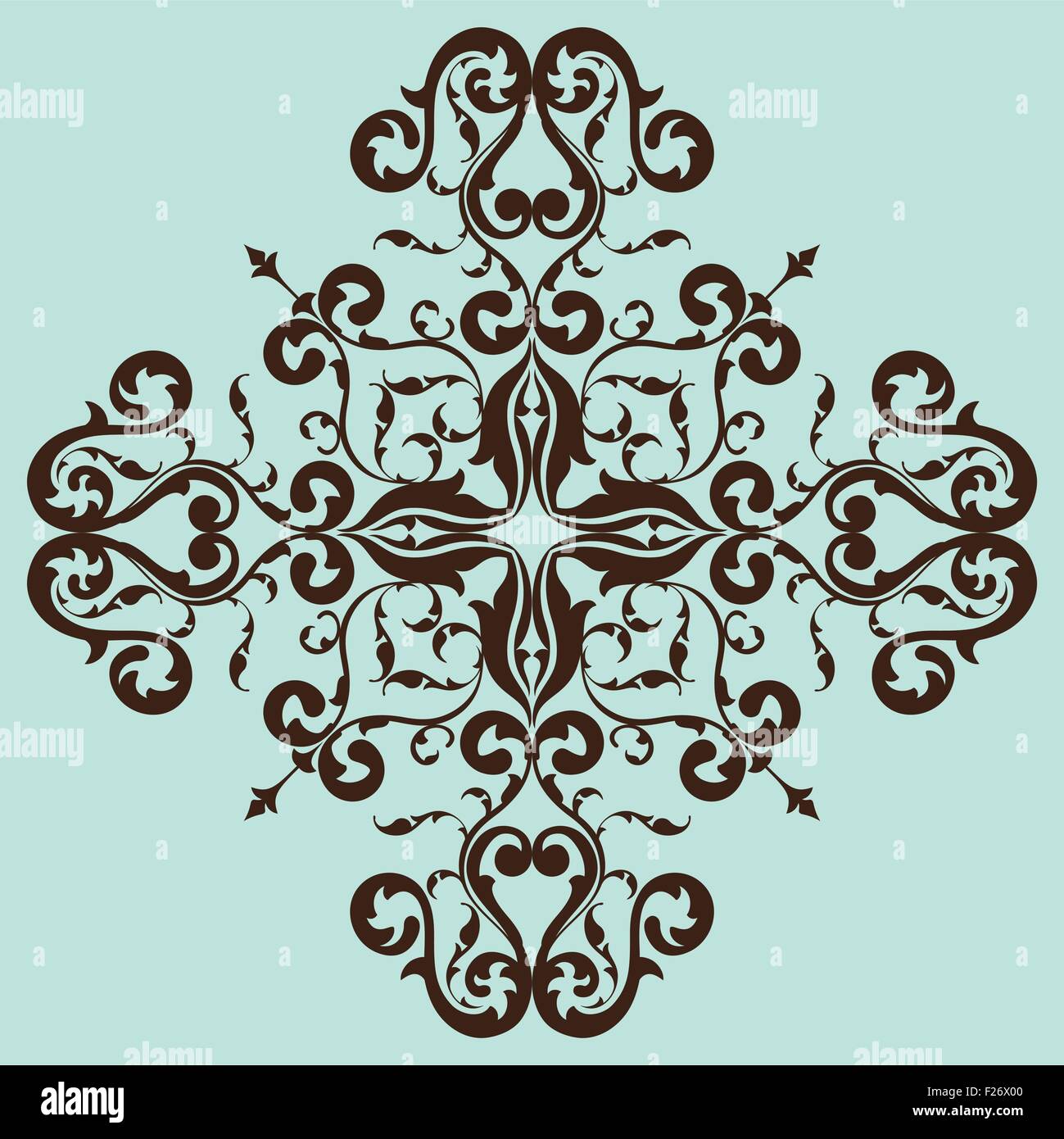 Blue art antique baroque Stock Vector Images - Alamy