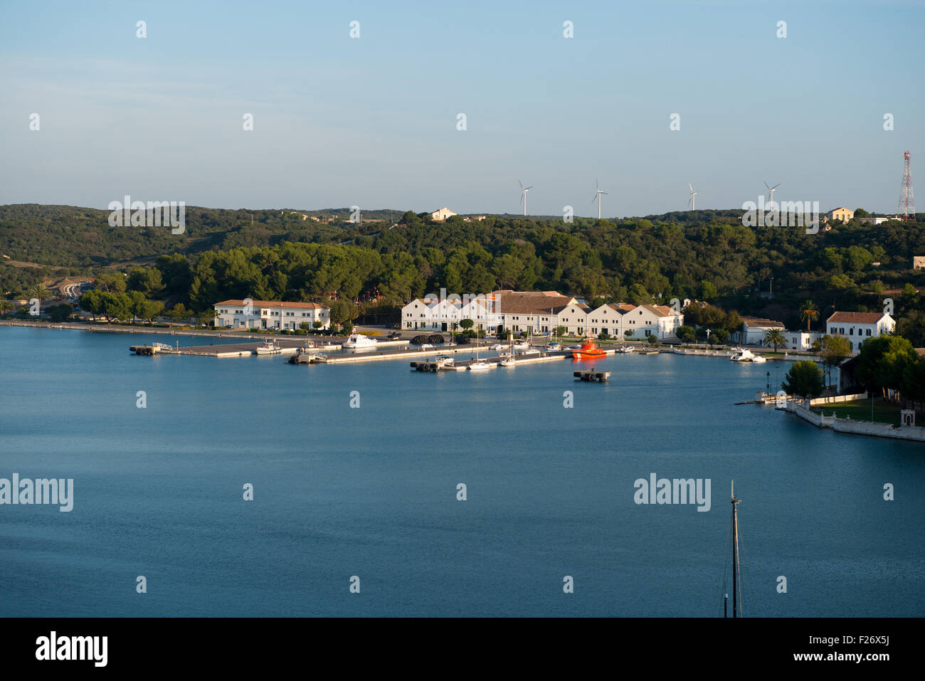 View of the port of Mahon, Menorca, Spain Stock Photo - Alamy