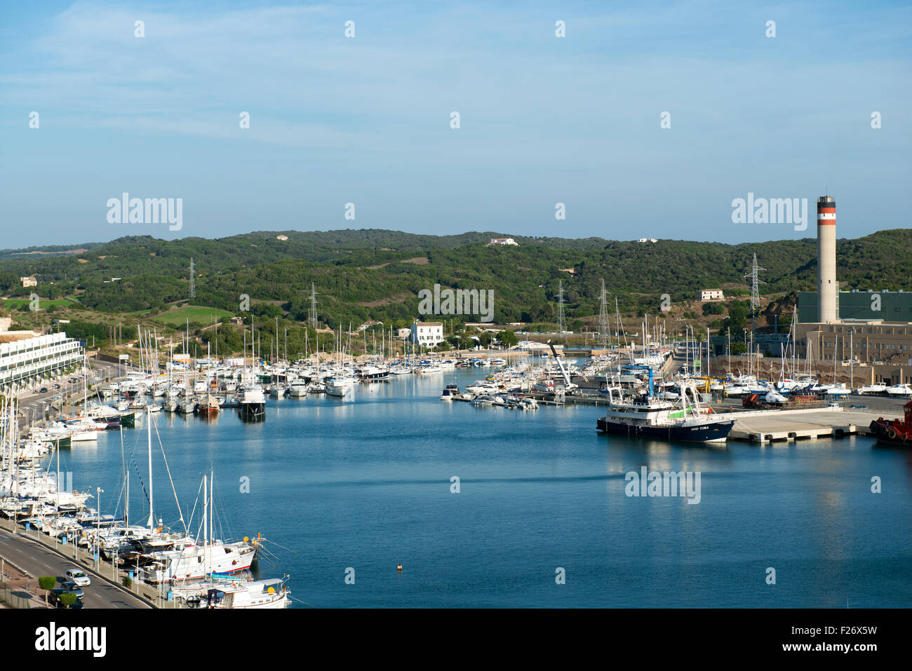 View of the port of Mahon, Menorca, Spain Stock Photo - Alamy