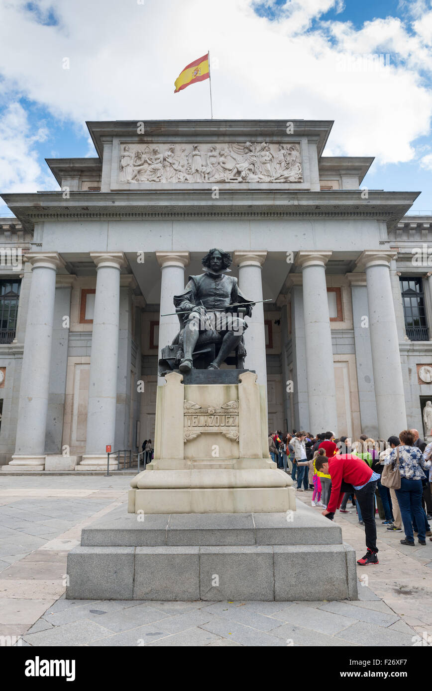 Statue of Diego Rodriguez Velazquez at the front of Prada Museum in ...