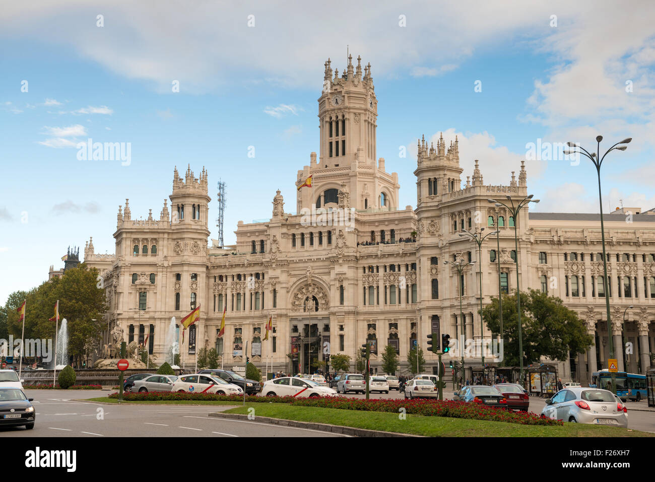 Famous Telecomunications Palace - Madrid City Hall in Madrid, Spain ...