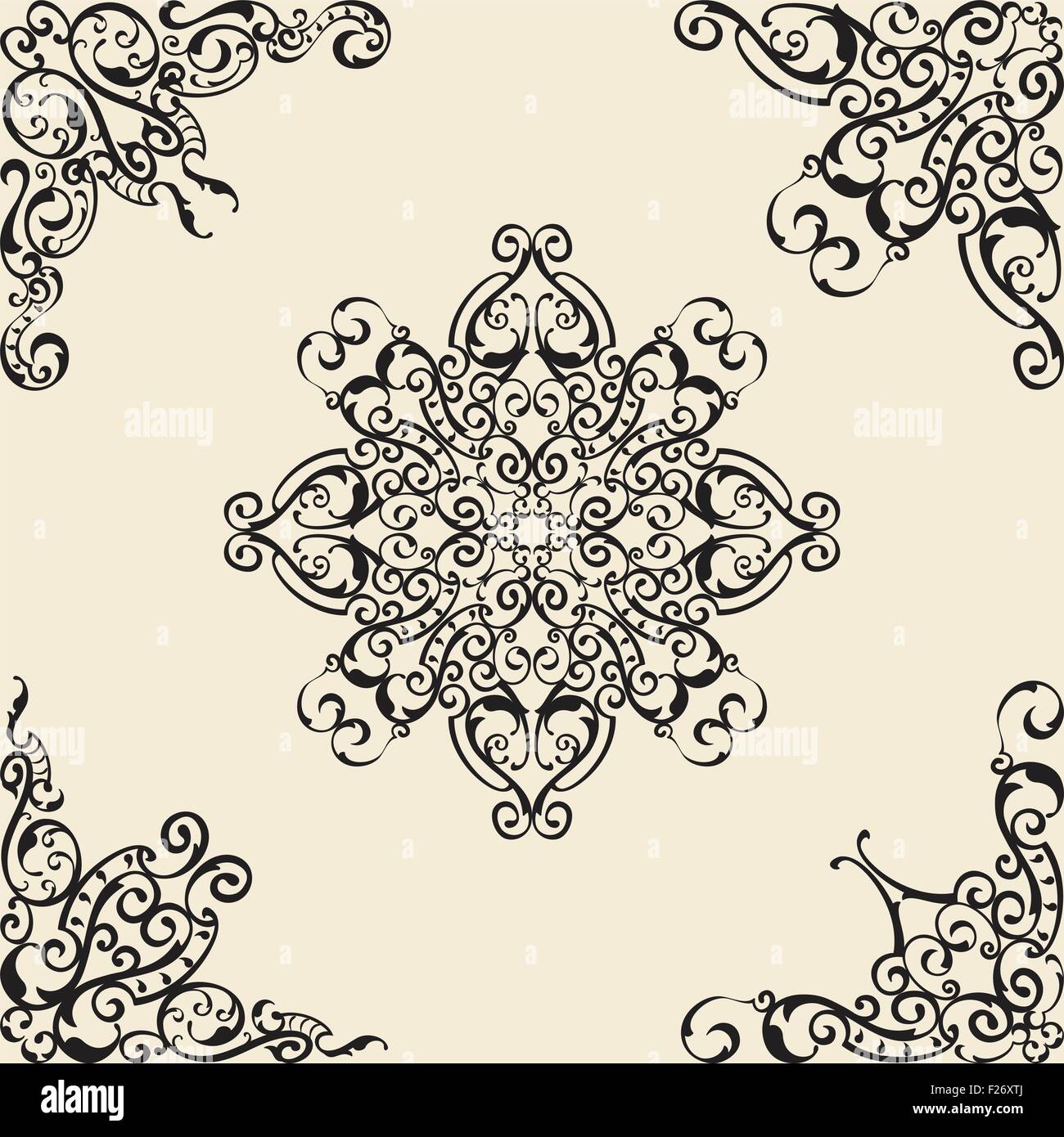 Baroque style elements Stock Vector Images - Alamy