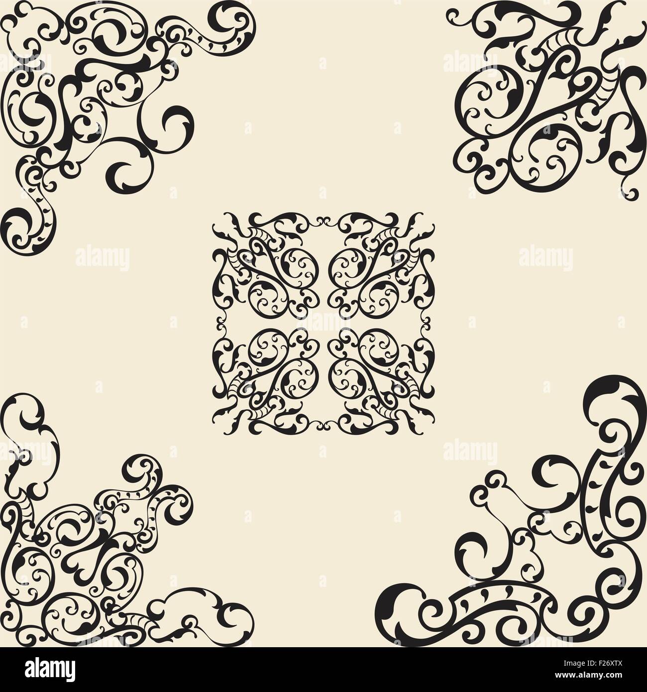 Gothic renaissance and baroque elements Stock Vector Images - Alamy