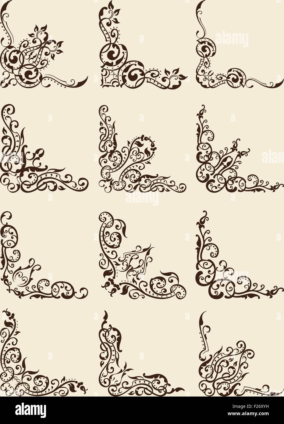 Gothic renaissance and baroque elements Stock Vector Images - Alamy