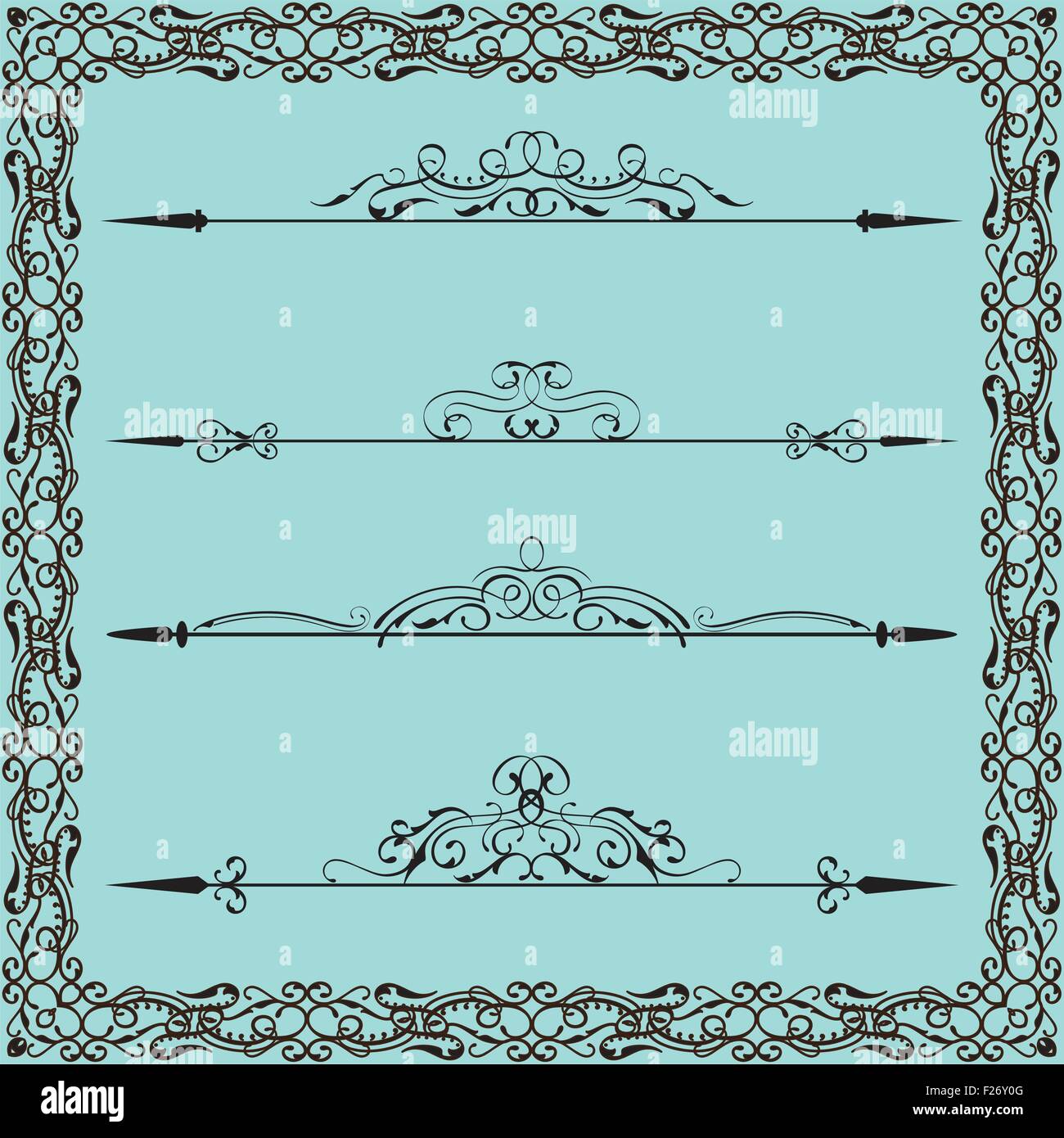Vintage divide rulers is isolated Stock Vector Image & Art - Alamy