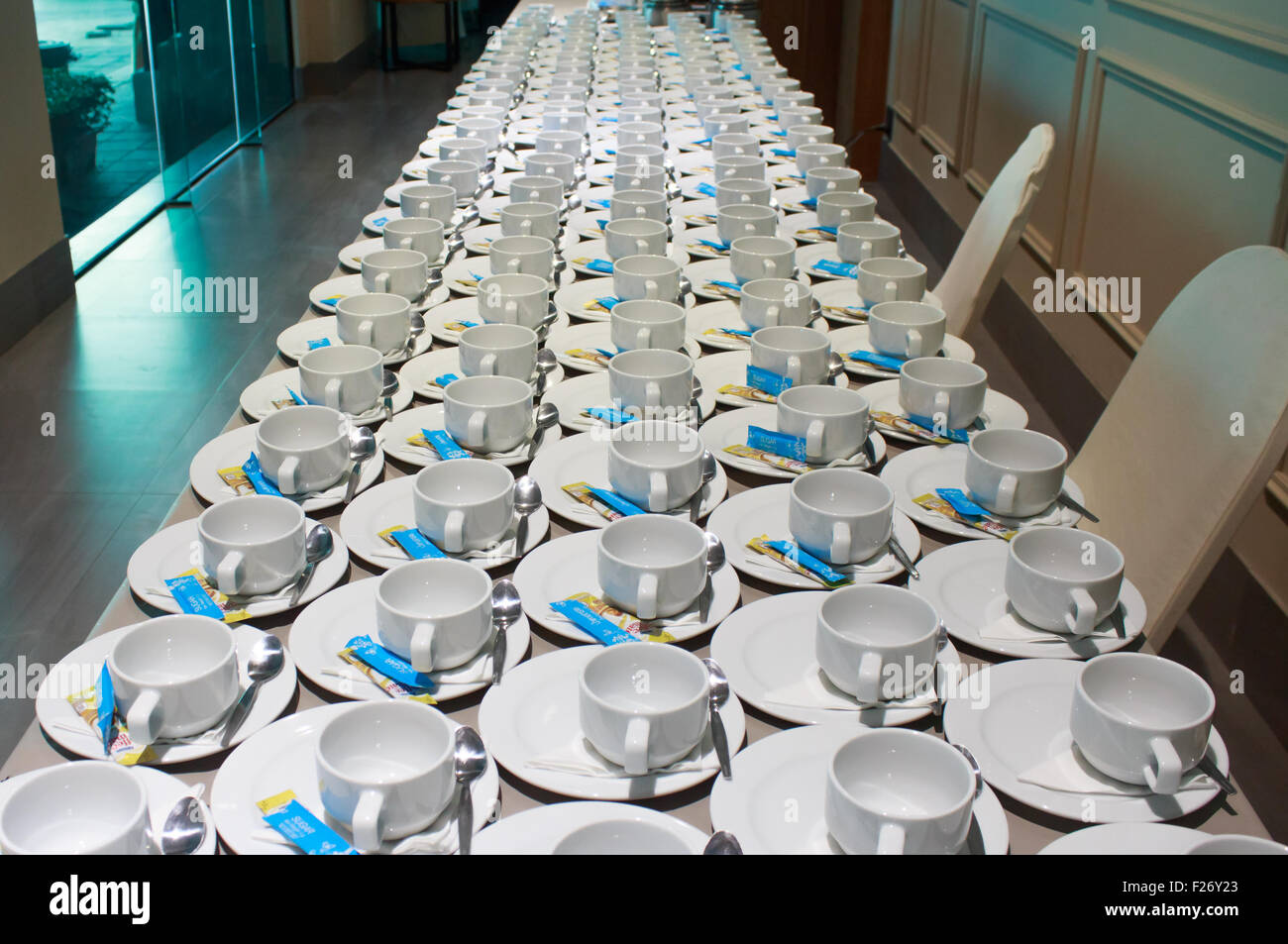 Cup of coffee in the conference room Stock Photo - Alamy