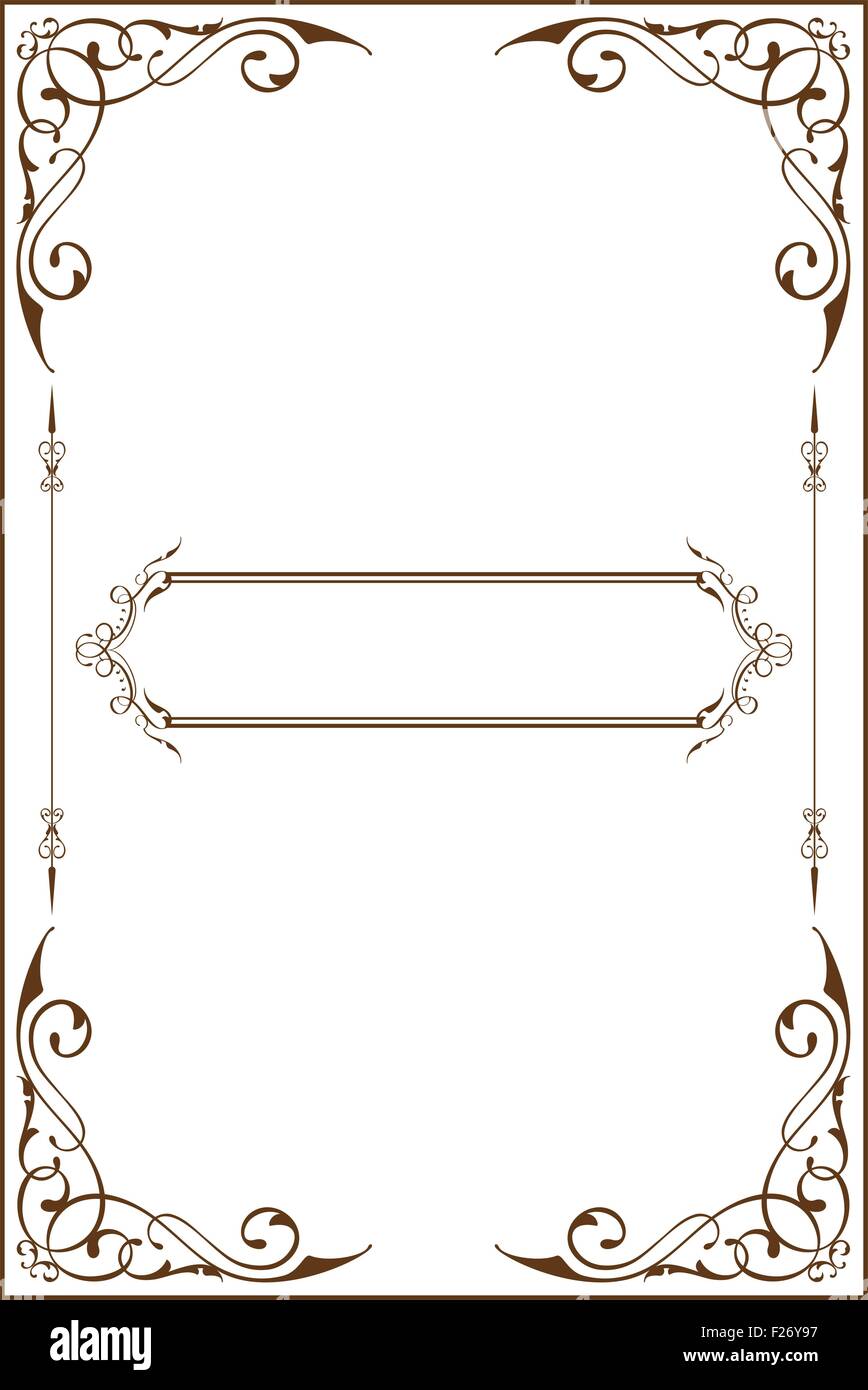 Victorian gothic border Stock Vector Images - Alamy