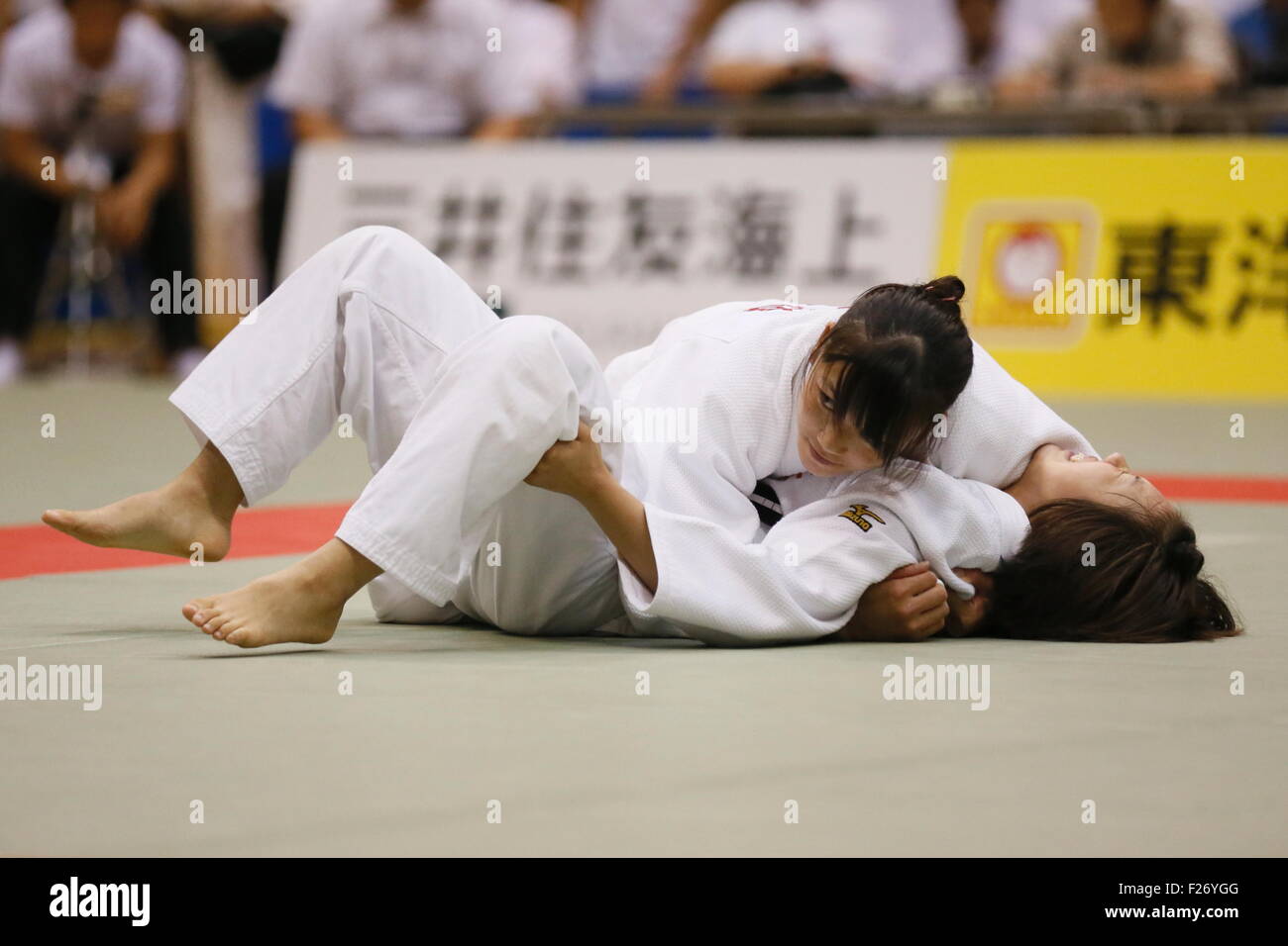 Saitama, Japan. 12th Sep, 2015. Takako Watanabe (), Chishima Maeda Judo ...