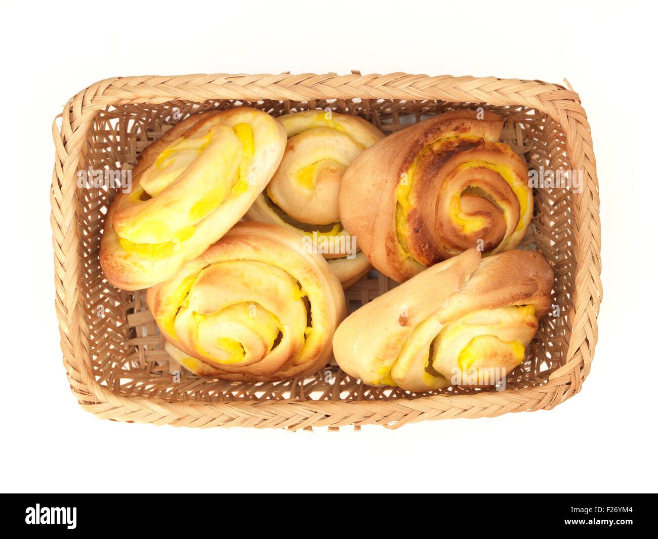 A close up shot of pastry custard scrolls Stock Photo - Alamy