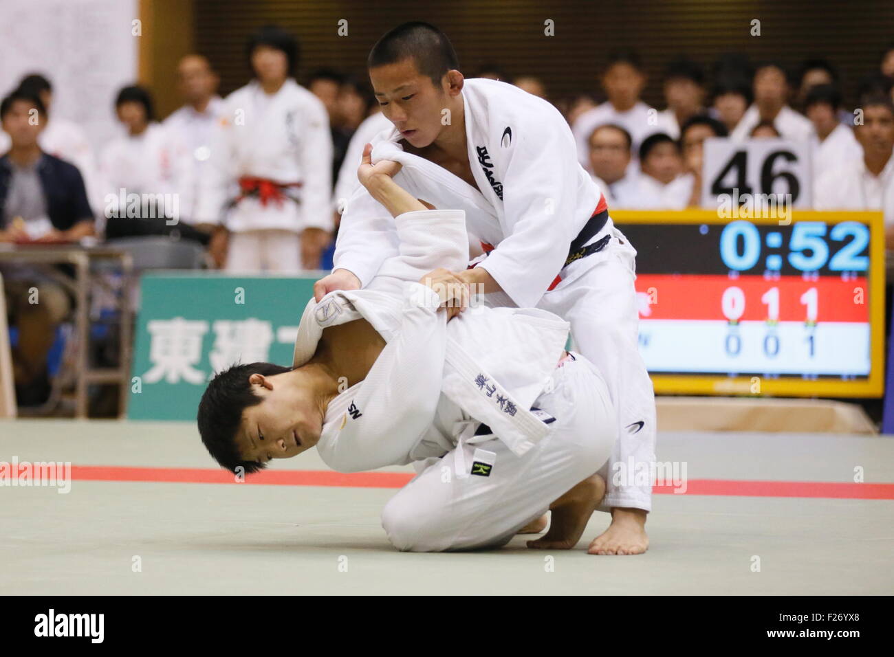 Saitama, Japan. 12th Sep, 2015. Taichi Suyama (), Yuta Higuchi () Judo ...