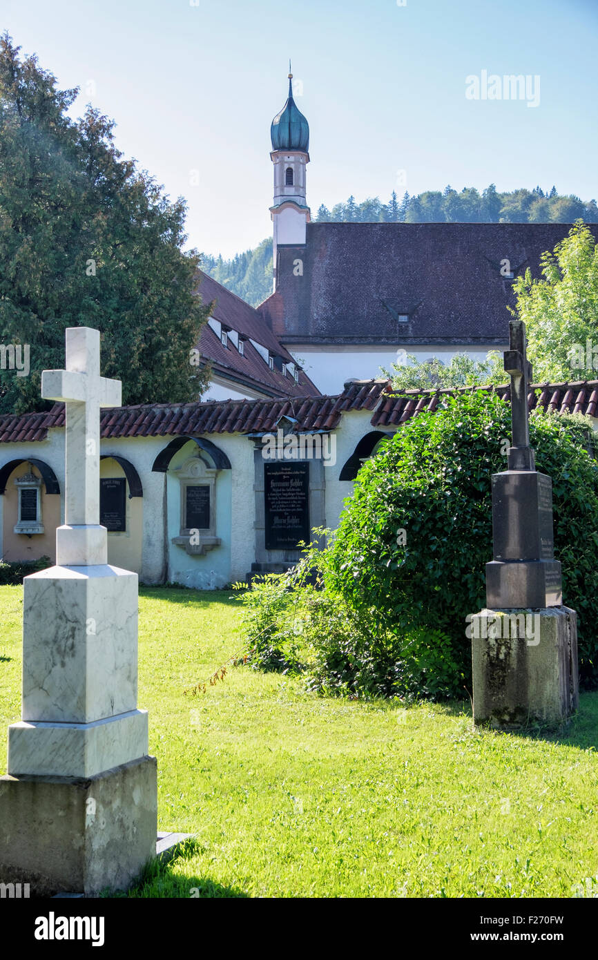 Füssen Town, Ostallgaü, Bavaria, Germany - St. Sebastian Church Alter ...