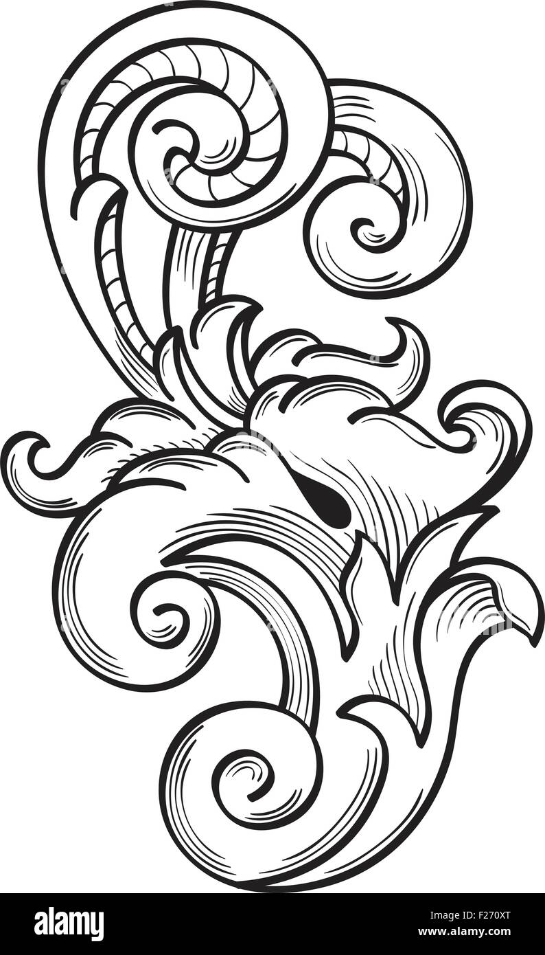 Acanthus pattern is on blue Stock Vector Image & Art - Alamy