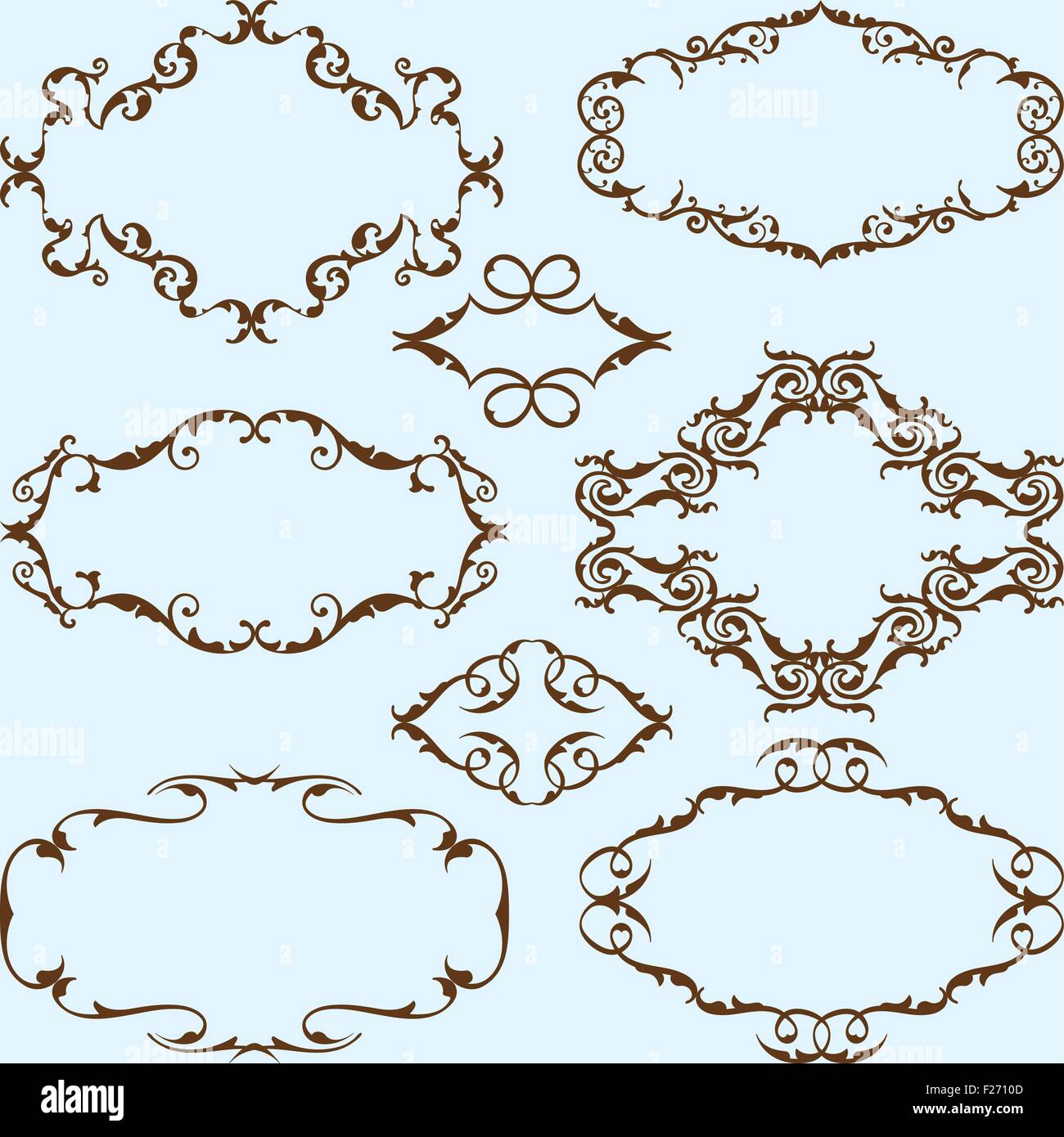 Frame art nice set is isolated on blue Stock Vector Image & Art - Alamy