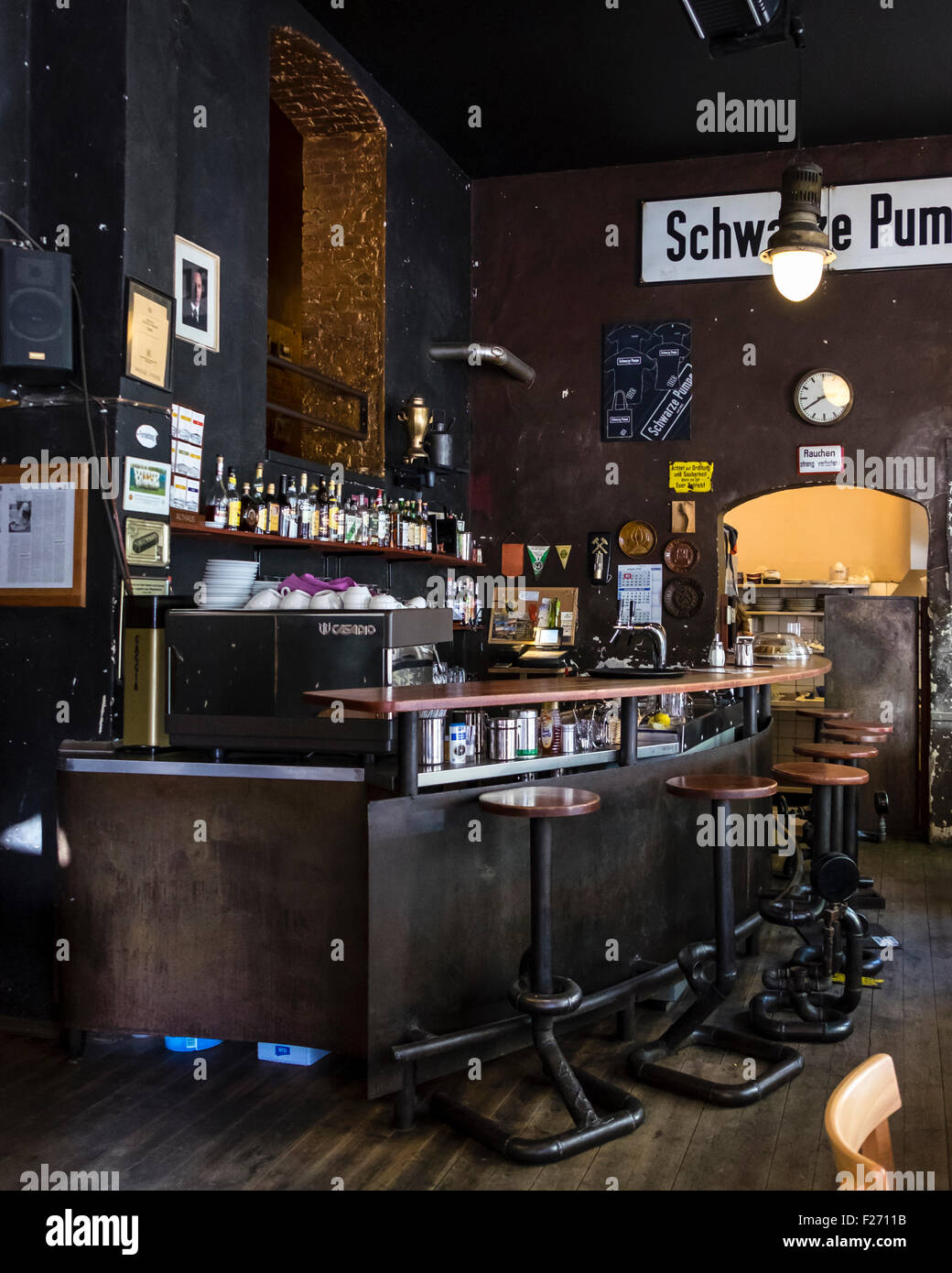 Schwarze Pumpe,Traditional German corner pub interior, Local bar ...
