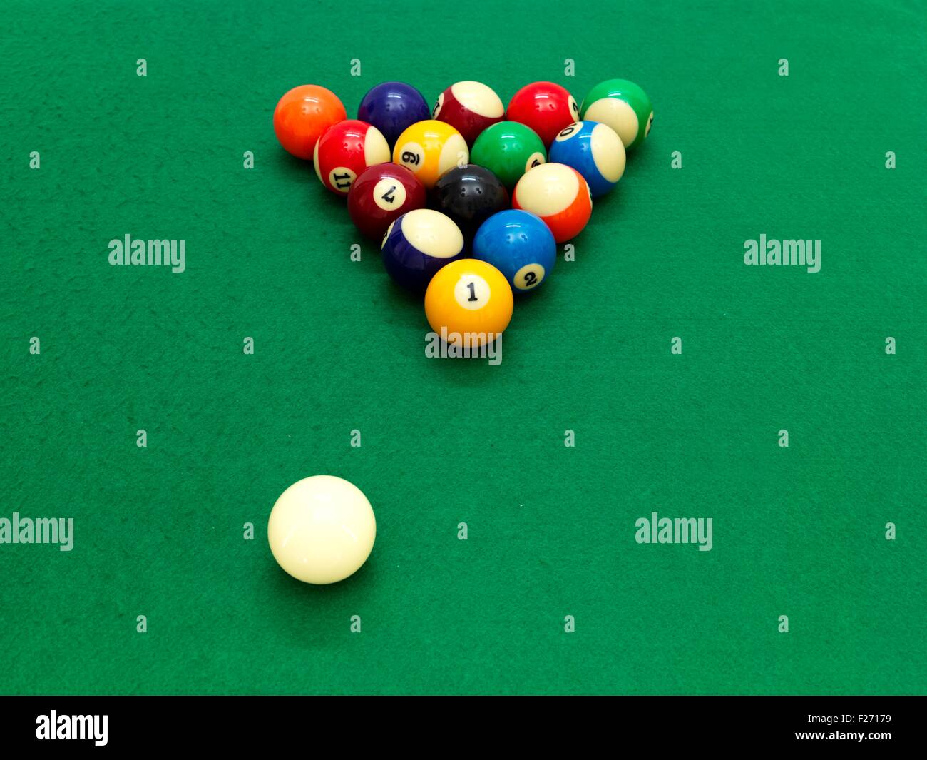A close up shot billiard balls Stock Photo - Alamy