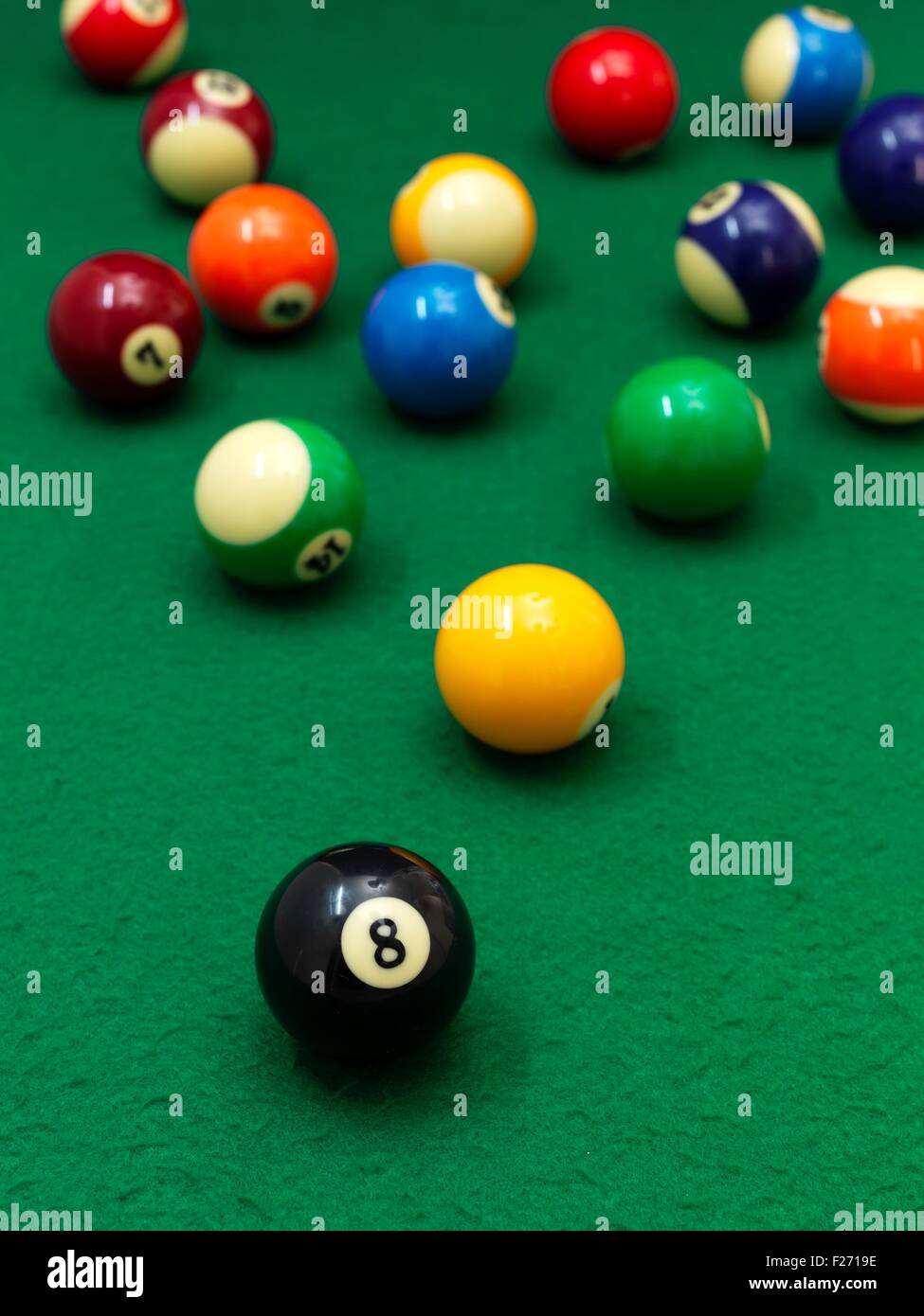 A close up shot billiard balls Stock Photo - Alamy