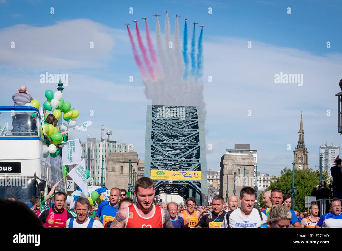 Newcastle, UK. 13th September, 2015. Runners take part in the 2015 ...