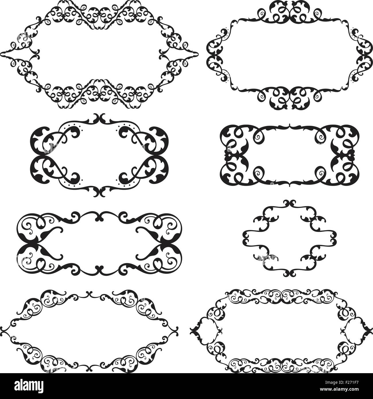 Victorian swirl set is isolated on white Stock Vector Image & Art - Alamy