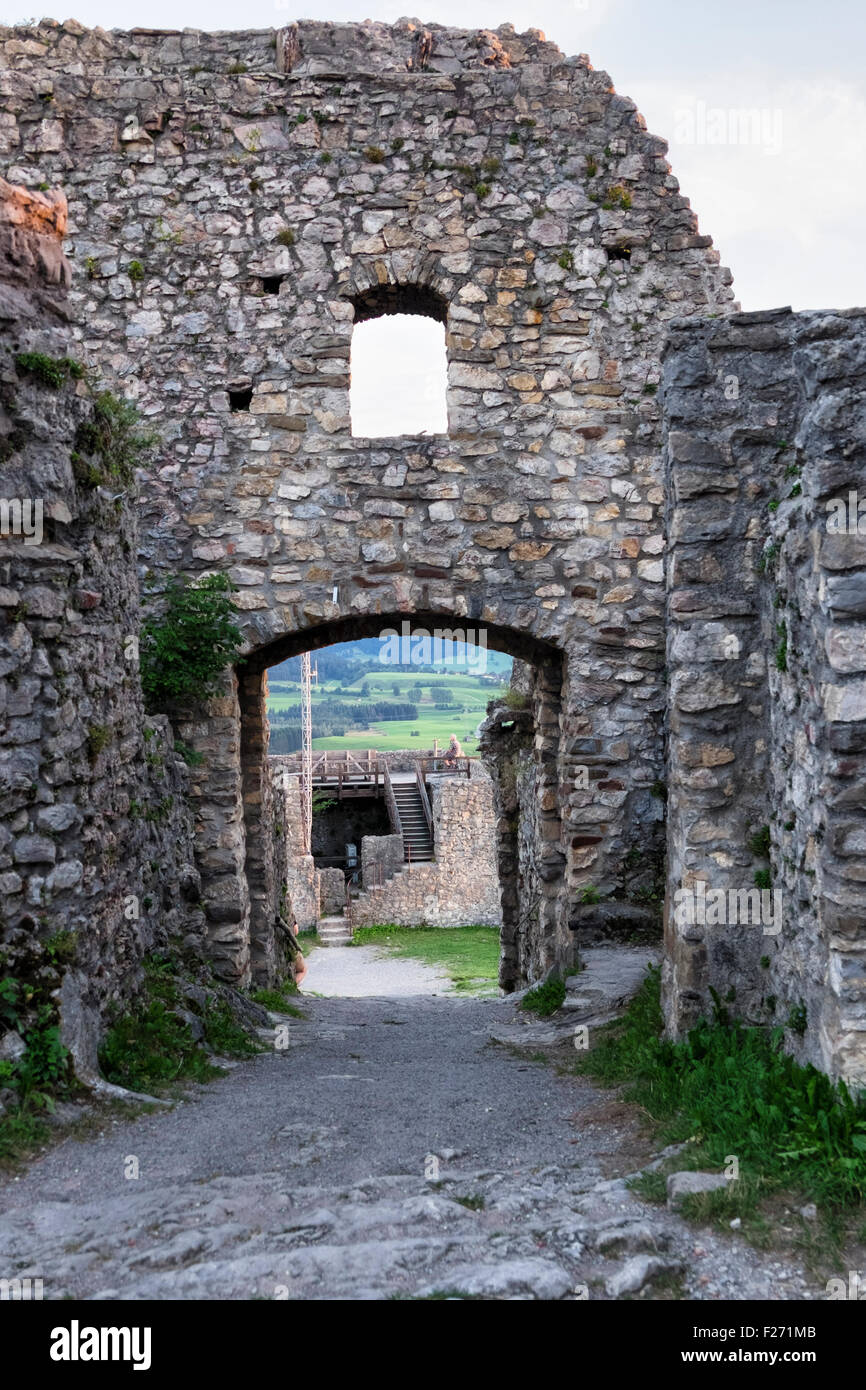 Burg Eisenberg castle ruin, Burgruine near Pfronten, Bavarian Alps ...