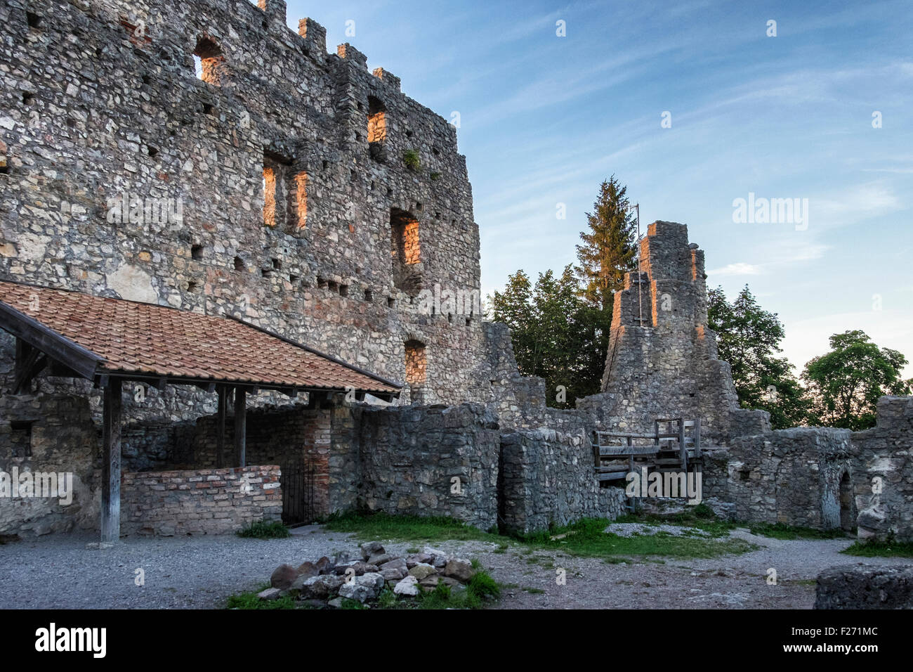 Burg Eisenberg castle ruin, Burgruine near Pfronten, Bavarian Alps ...
