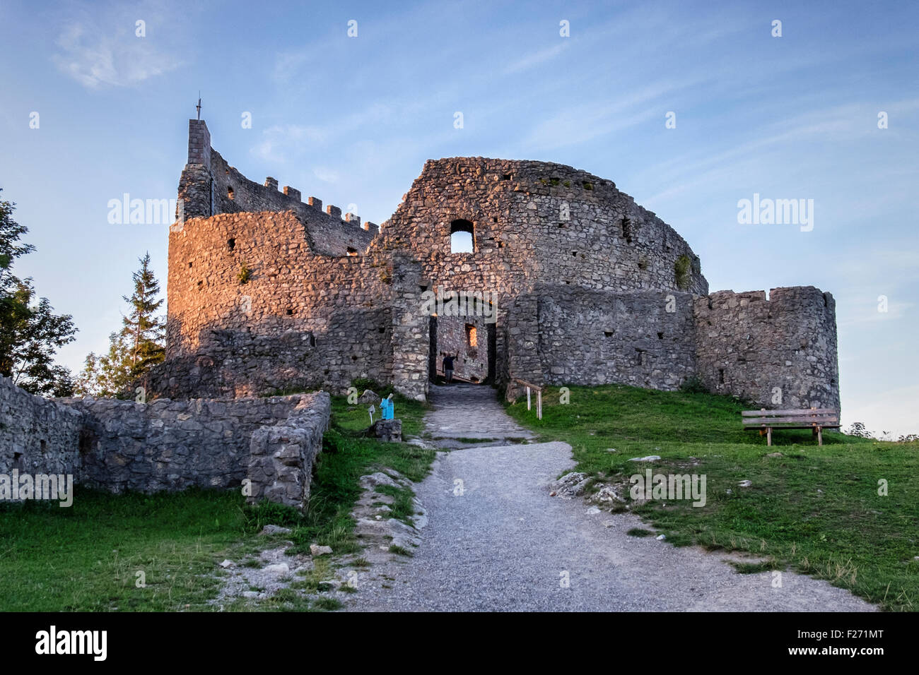 Burg Eisenberg castle ruin, Burgruine near Pfronten, Bavarian Alps ...