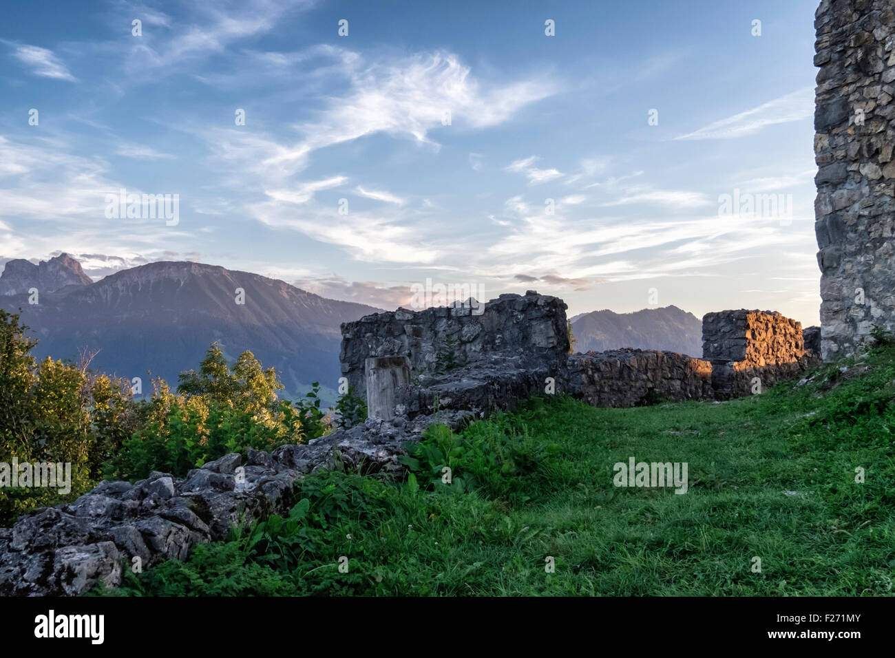 Burg Eisenberg castle ruin, Burgruine near Pfronten, Bavarian Alps ...