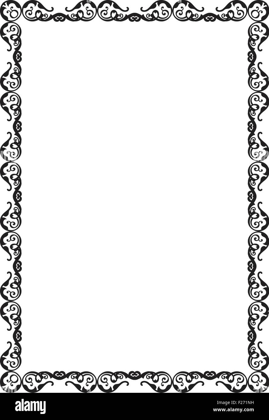 Rococo swirl border is on white Stock Vector Image & Art - Alamy