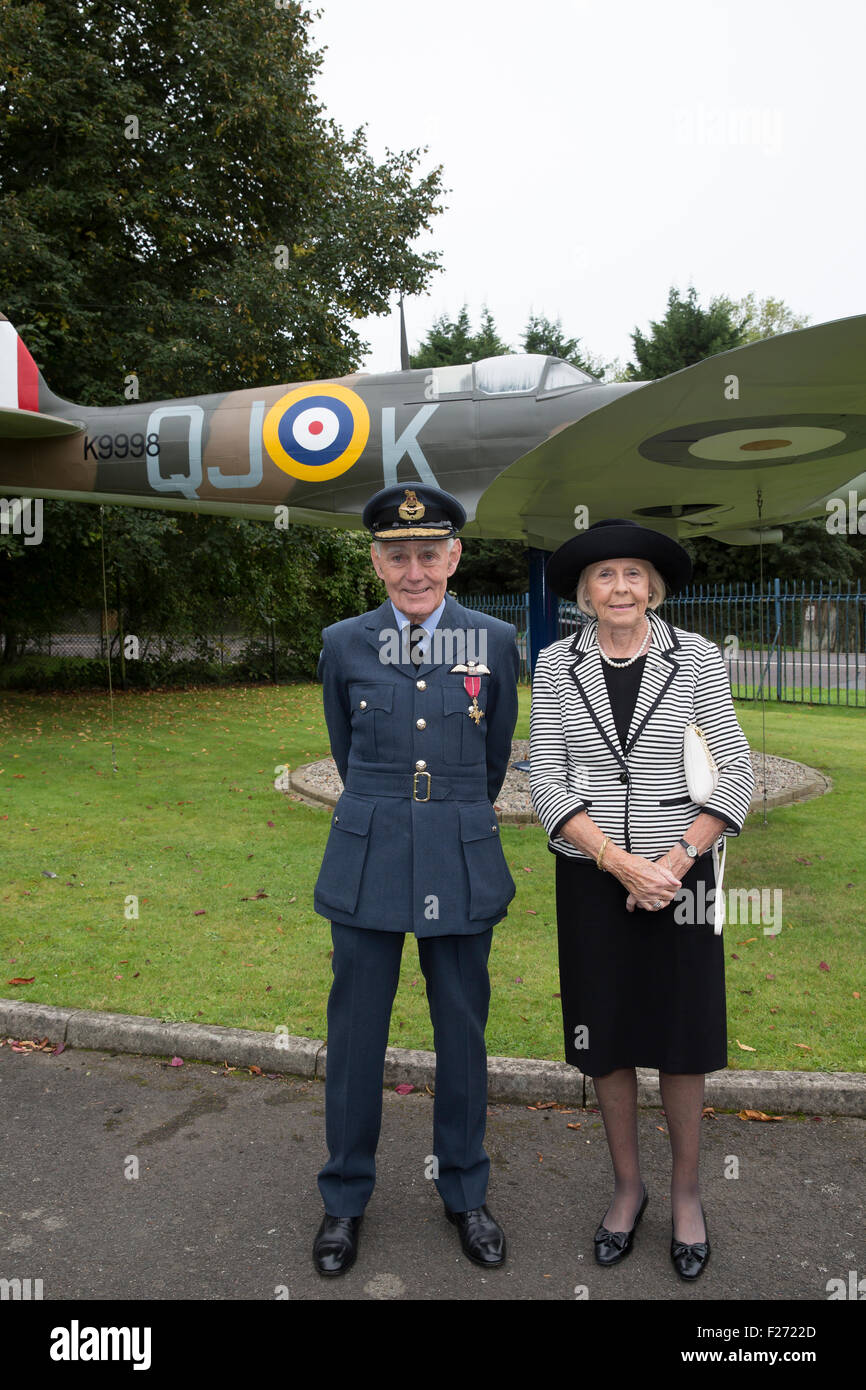 Biggin Hill, UK. 13th September, 2015. Air Commodore John Bell and his ...