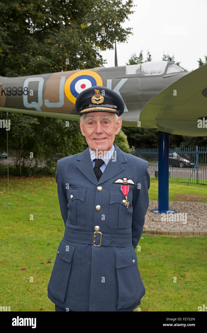 Biggin Hill, UK. 13th September, 2015. Air Commodore John Bell poses ...