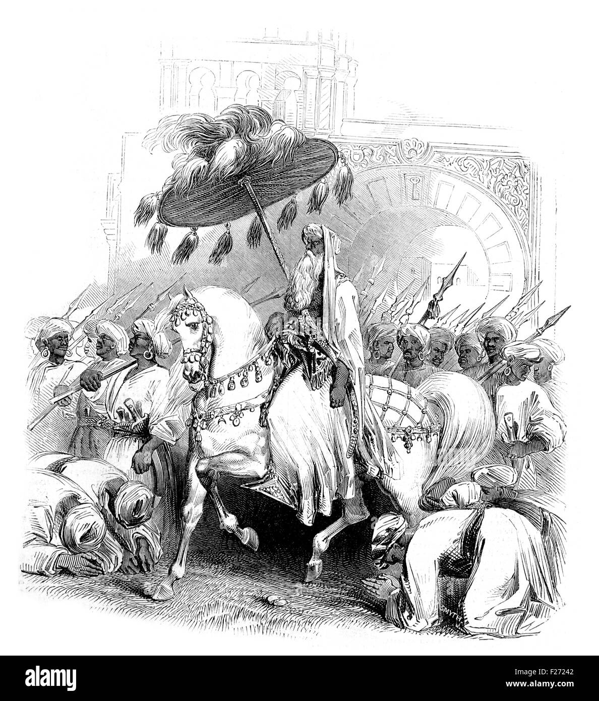 Mohammed IV The Emperor of Morocco Giving Audience. Illustrated London ...