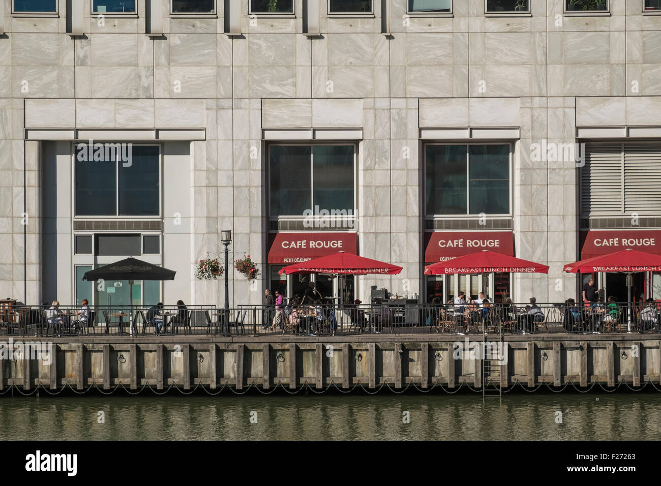 Cafe Rouge, Canary Wharf, London, England UK Stock Photo - Alamy