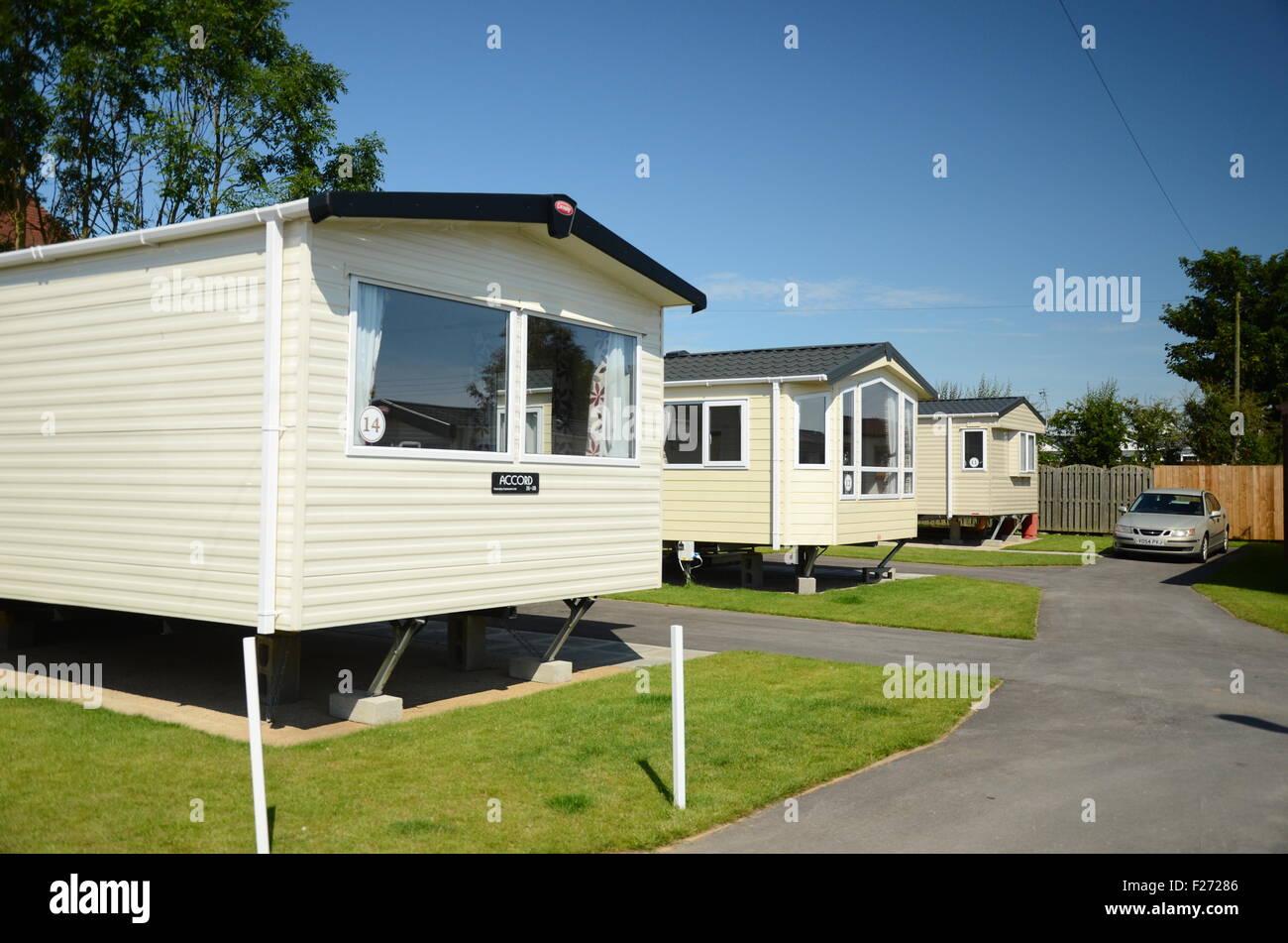 static caravan holiday park Stock Photo - Alamy