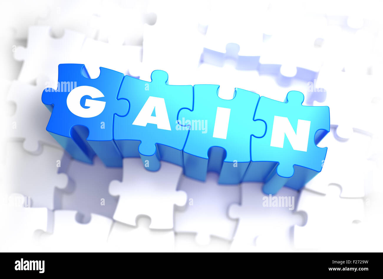 Gain - White Word on Blue Puzzles Stock Photo - Alamy