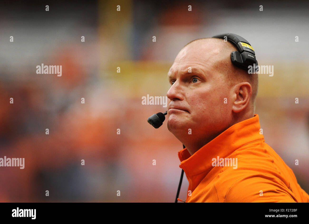 Syracuse, NY, USA. 12th Sep, 2015. Syracuse University Head Coach Scott ...