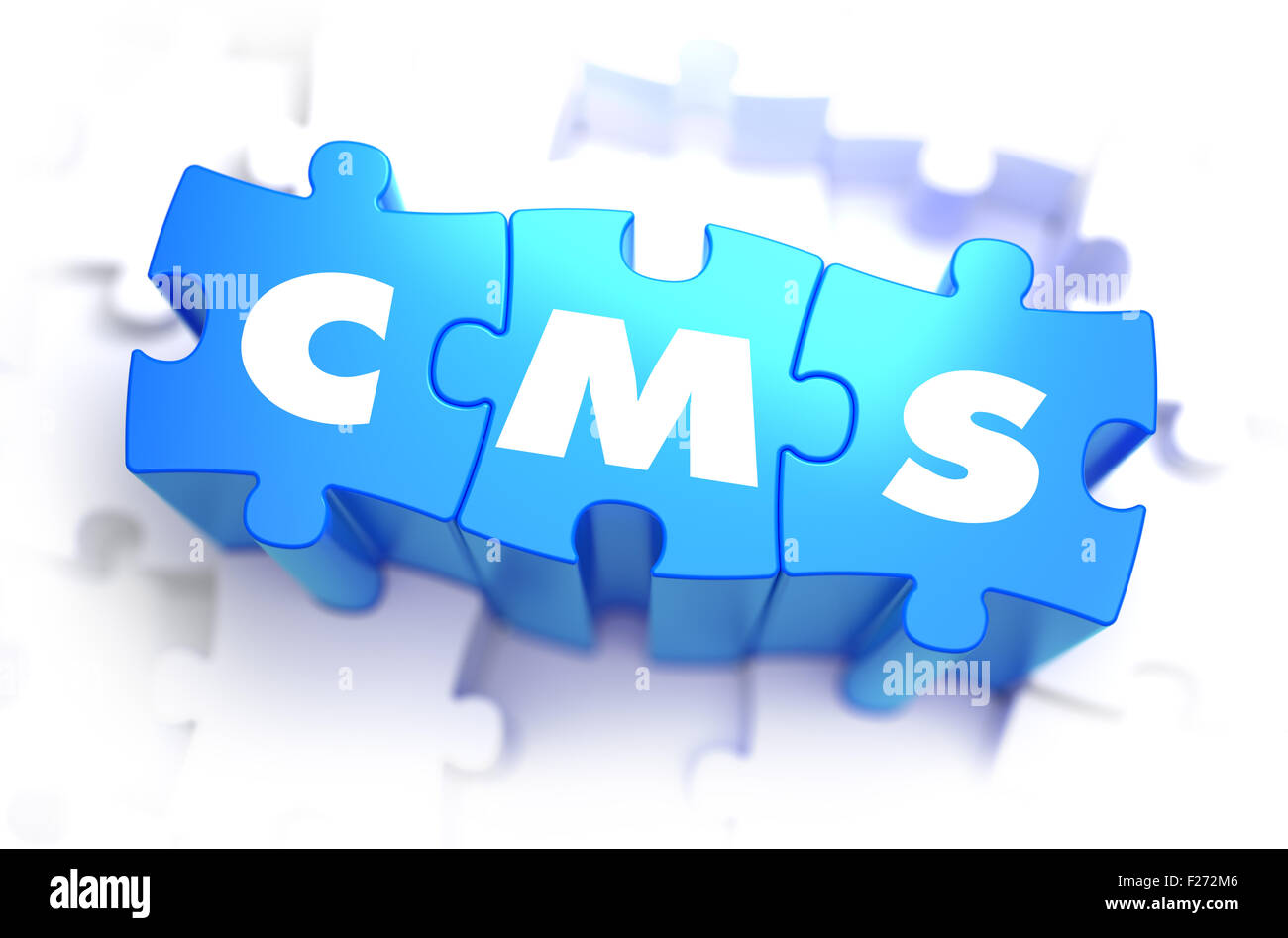 CMS - Word on Blue Puzzles Stock Photo - Alamy