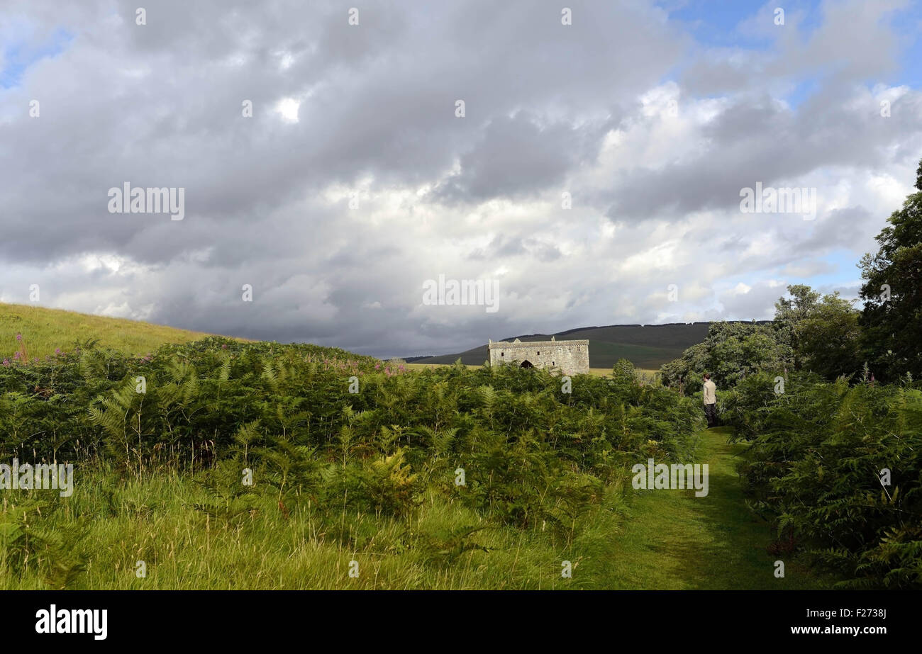 HERMITAGE CASTLE, NEAR NEWCASTLETON, LOOKING TOWARDS THE CASTLE, THE ...