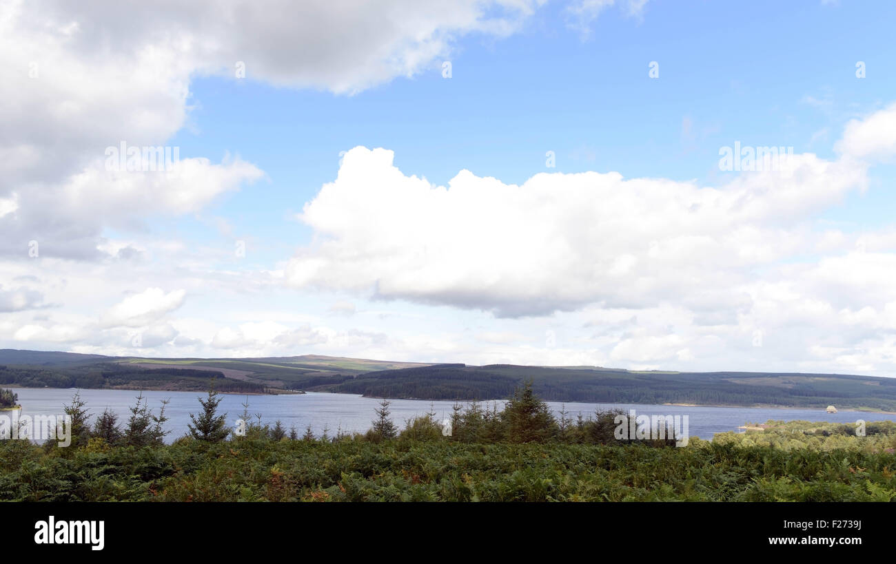 VIEW OVER KIELDER RESERVOIR, KIELDER, NORTHUMBERLAND, UK Stock Photo ...