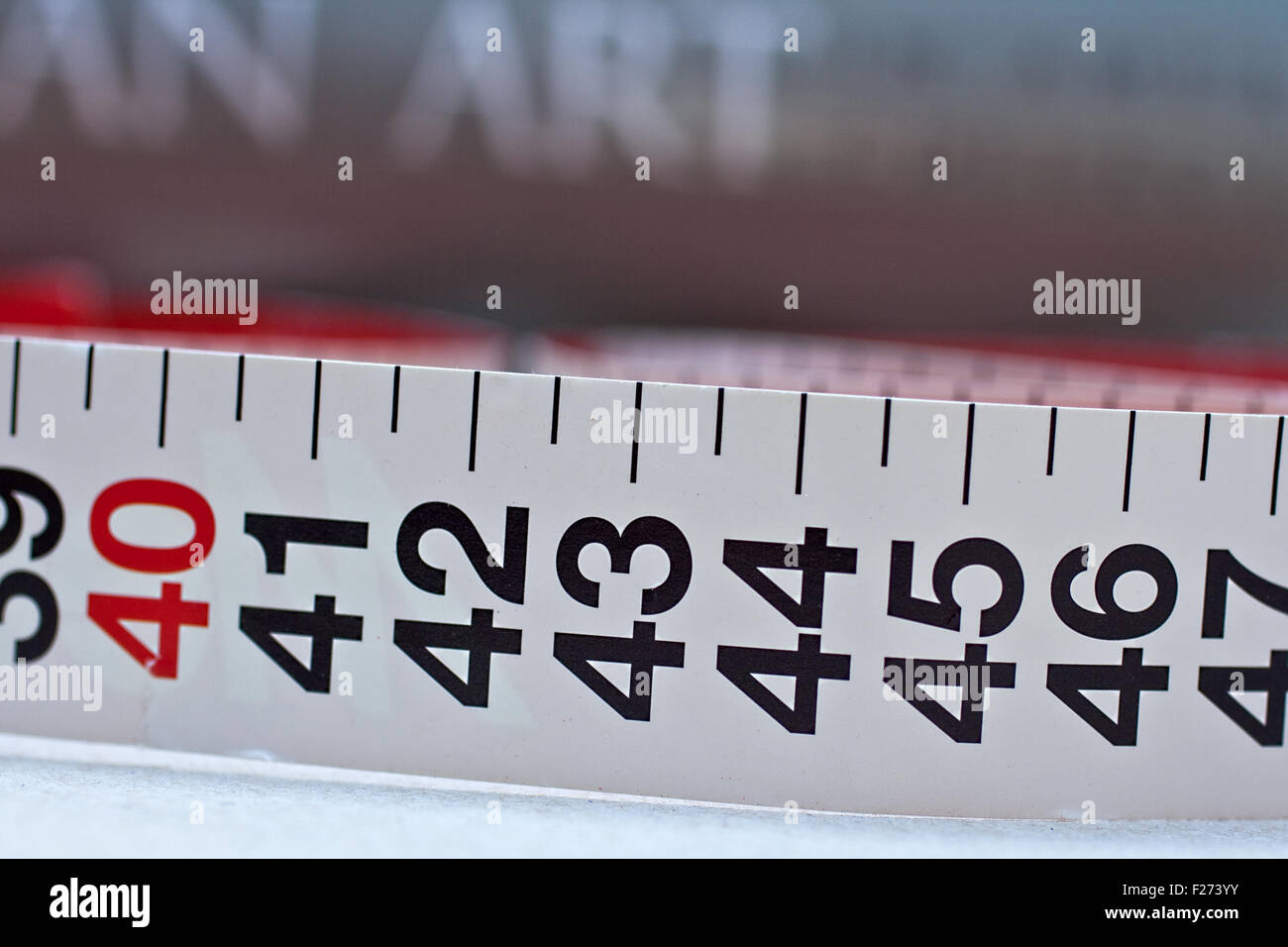 Close up of a paper Ruler Stock Photo - Alamy
