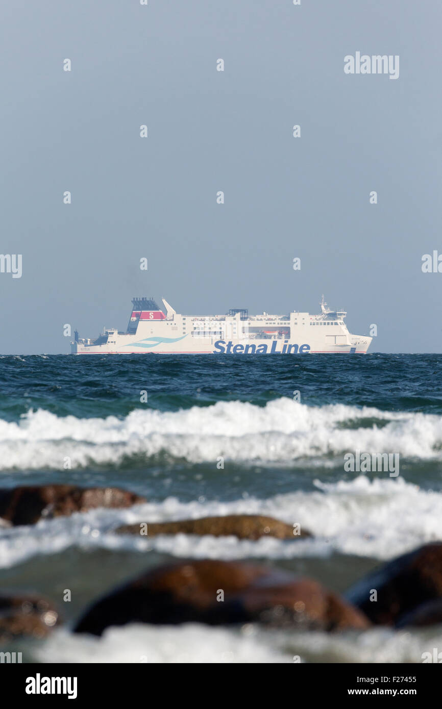 The Stena Line ferry Skåne passes Møn on route from Trelleborg to ...