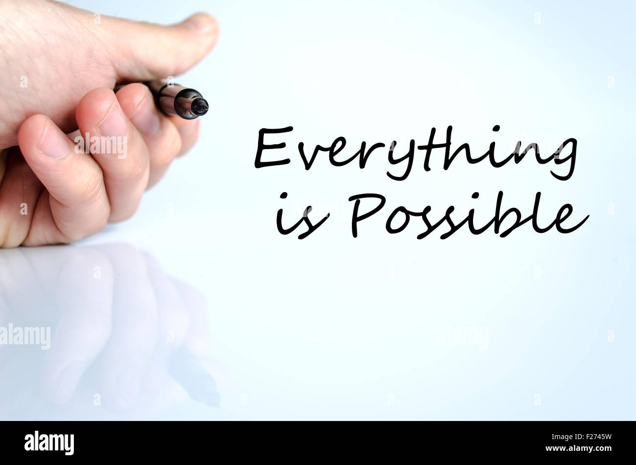 Everything is possible text concept isolated over white background ...
