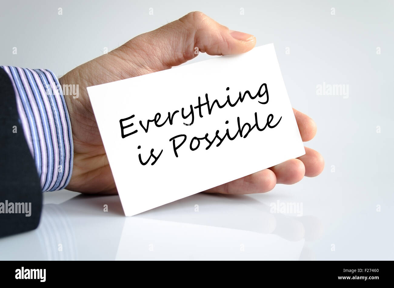 Everything is possible text concept isolated over white background ...