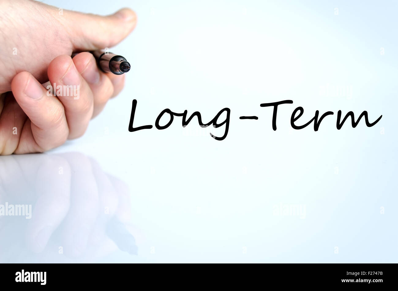 Long-Term text concept isolated over white background Stock Photo - Alamy