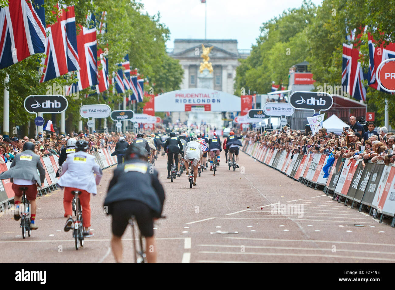 Competitors take part in the 10th Brompton World Championship bike race ...
