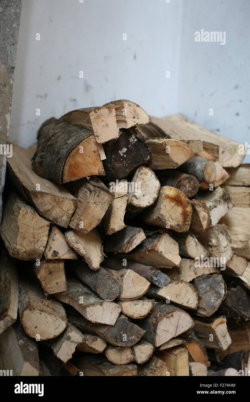 Photo of Wood logs piled Stock Photo - Alamy