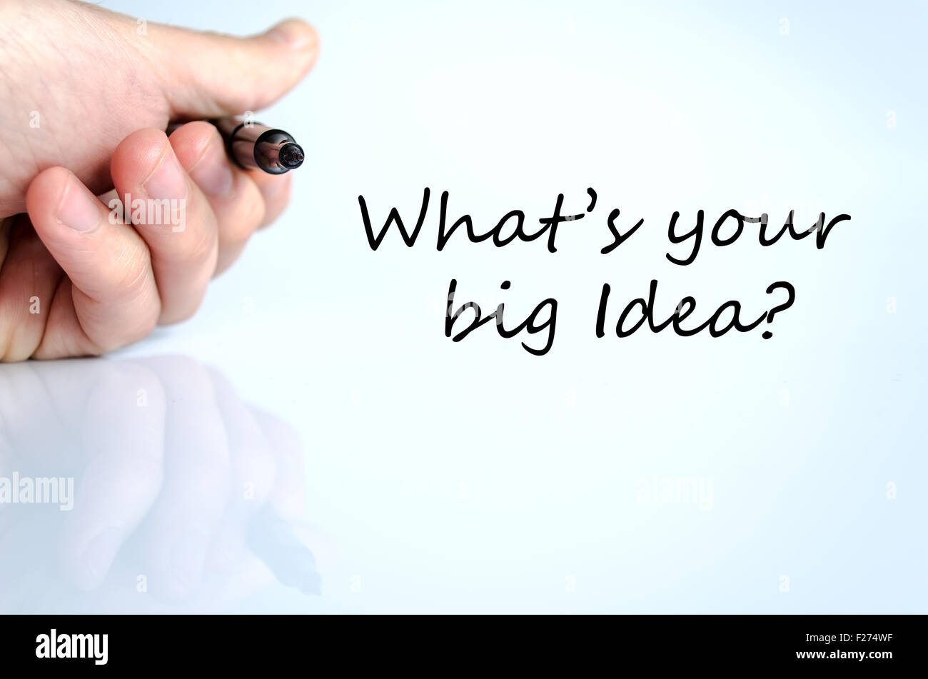What's your big idea text concept isolated over white background Stock ...
