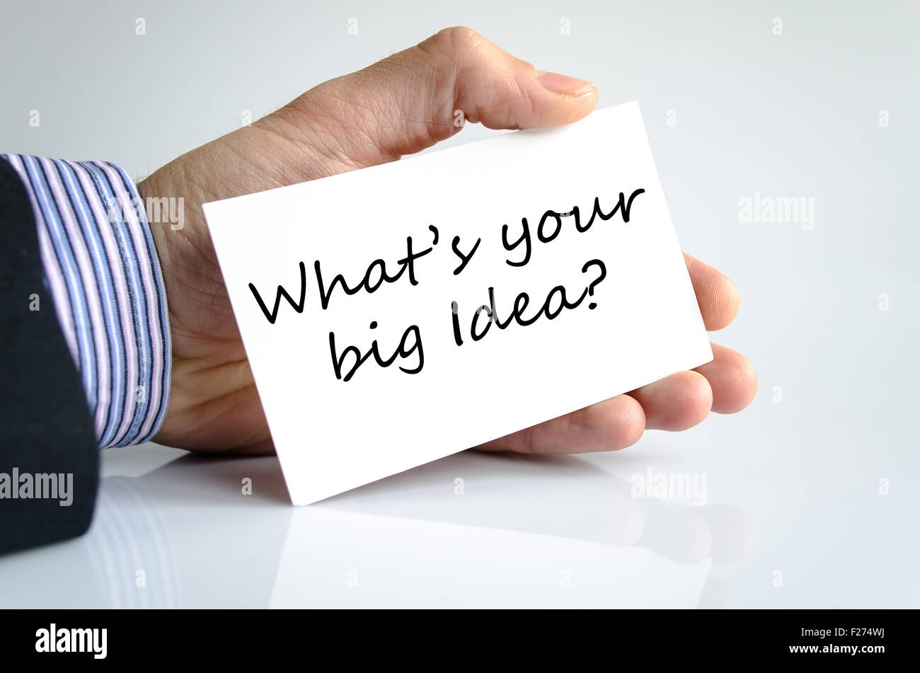 What's your big idea text concept isolated over white background Stock ...