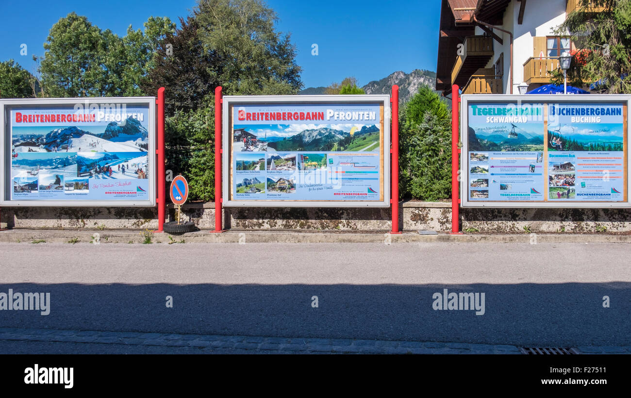 Breitenbergbahn posters advertising ski lifts, cable way, Bavarian Alps ...