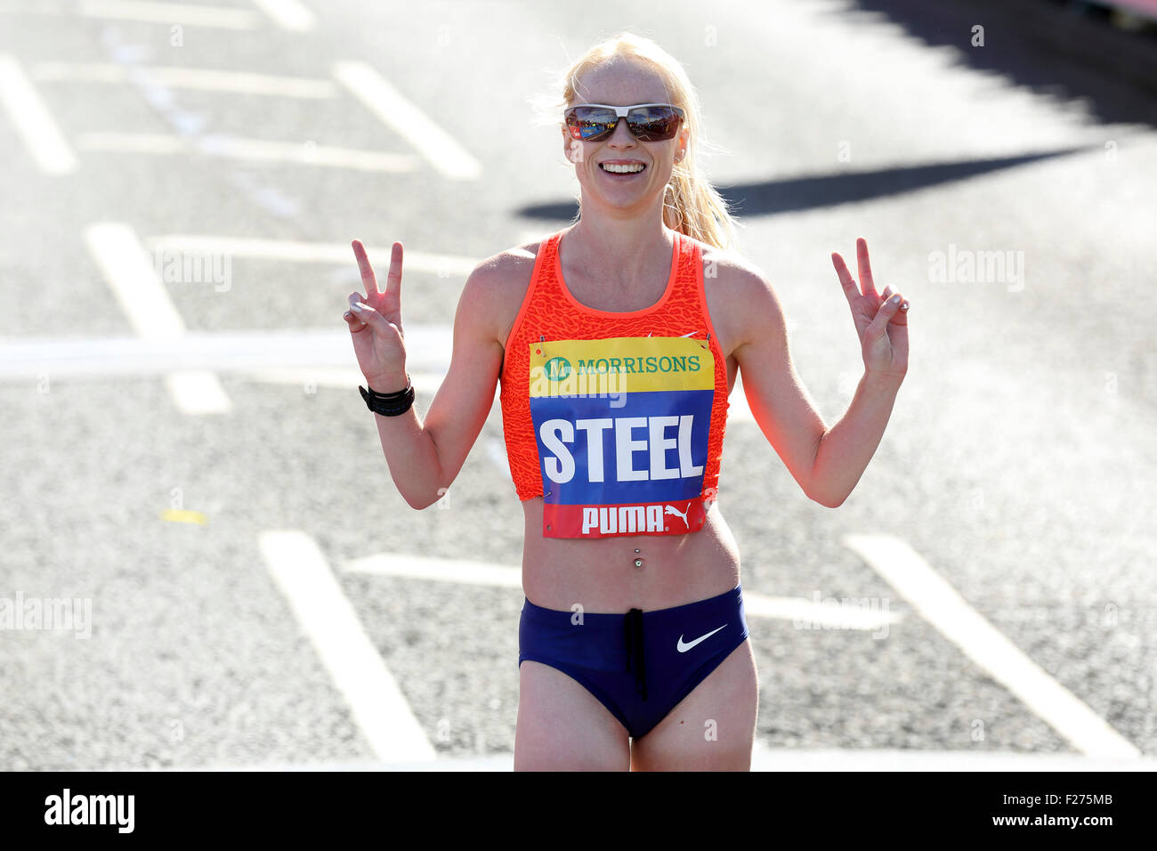 South Shields, UK. 13th Sep, 2015. Gemma Steel, who finished second in ...
