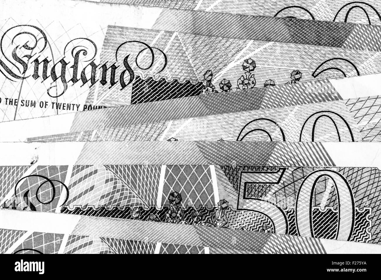 Fifty pound note Black and White Stock Photos & Images - Alamy